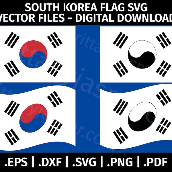 Korean Flag Svg - Etsy