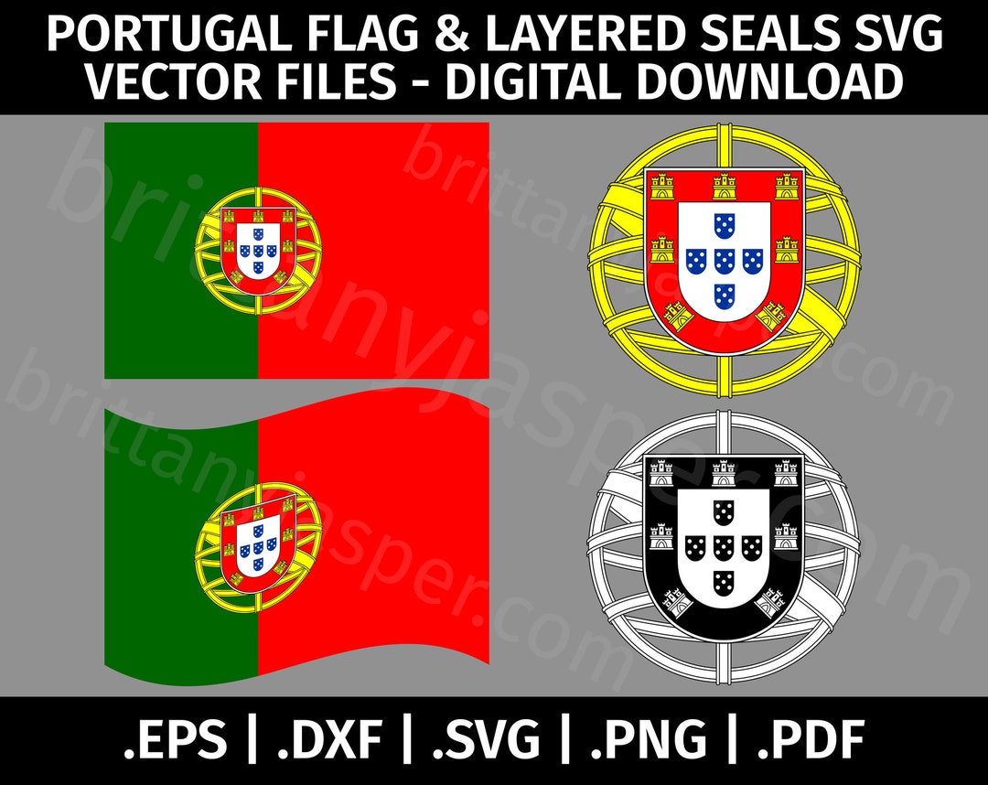 Portugal Flag SVG Vector - Cut Files for Cricut - Eps Dxf Svg Png Pdf ...