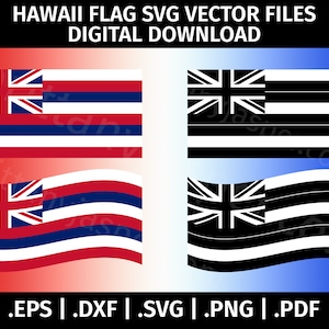 Hawaii State Flag SVG Vector Clip Art Cut Files for Cricut, Silhouette ...