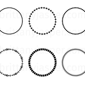 Circle Frames / Borders SVG Vector Clip Art Cutting Files for Cricut ...