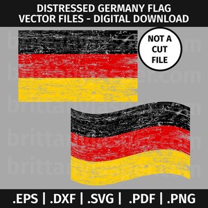 Distressed Germany Flag SVG Design Vector Clip Art Graphic Eps Dxf Svg ...
