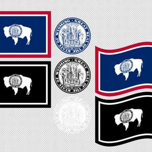 Wyoming State Flag SVG Vector Clip Art - Cut Files for Cricut ...