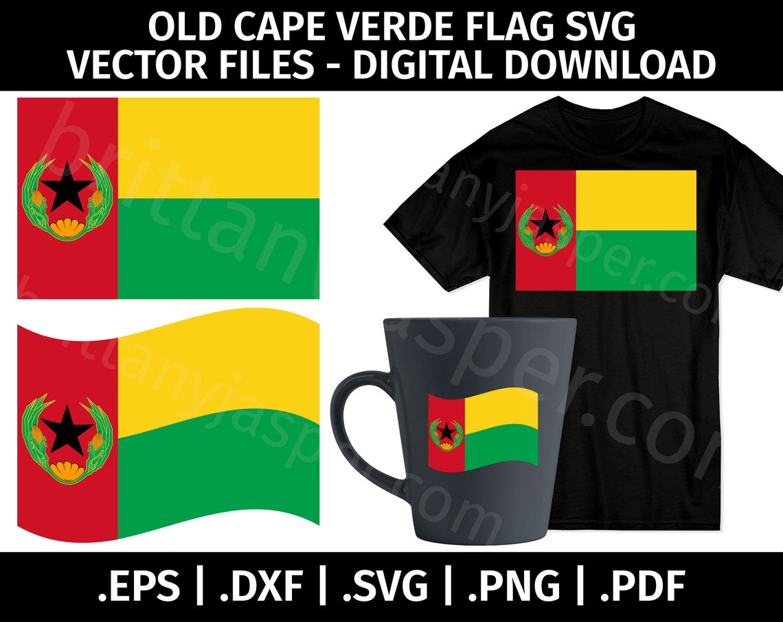 Old Cape Verde Flag SVG Vector Clip Art Cut Files for - Etsy