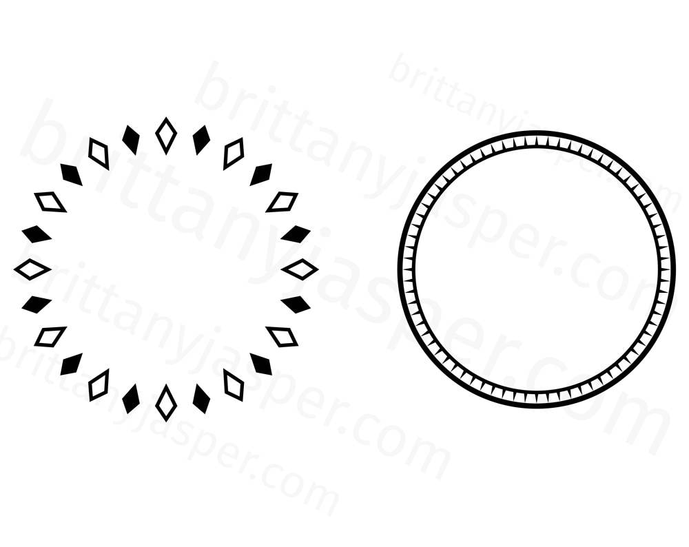 Circle Frames / Borders SVG Vector Clip Art Cutting Files - Etsy
