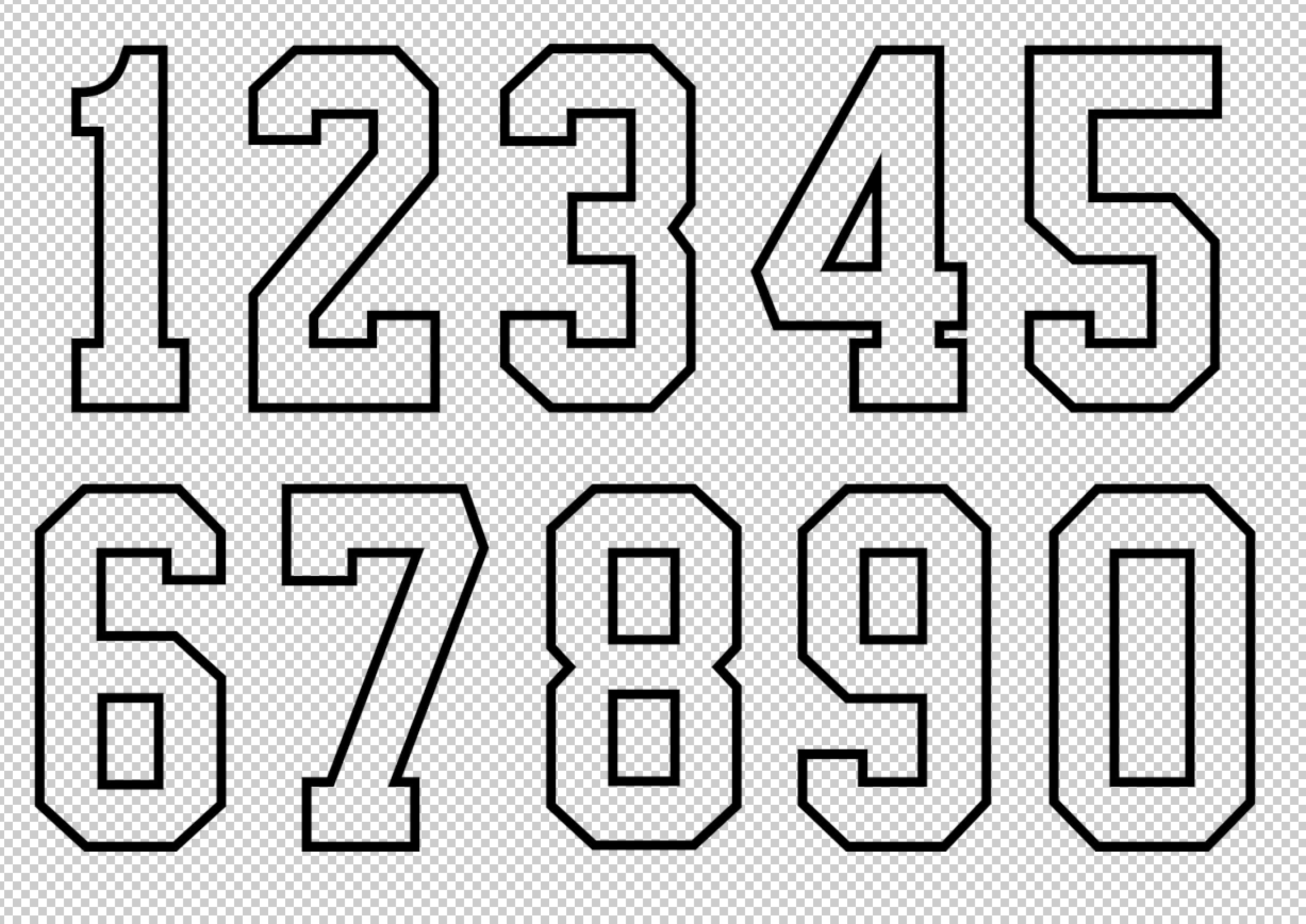Jersey / Sports Number SVG Vector Clip Art - Cut Files for Cricut ...