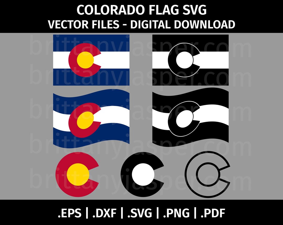 Colorado State Flag SVG Vector Clip Art - Cut Files for Cricut ...