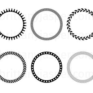 Circle Frames / Borders SVG Vector Clip Art Cutting Files for Cricut ...