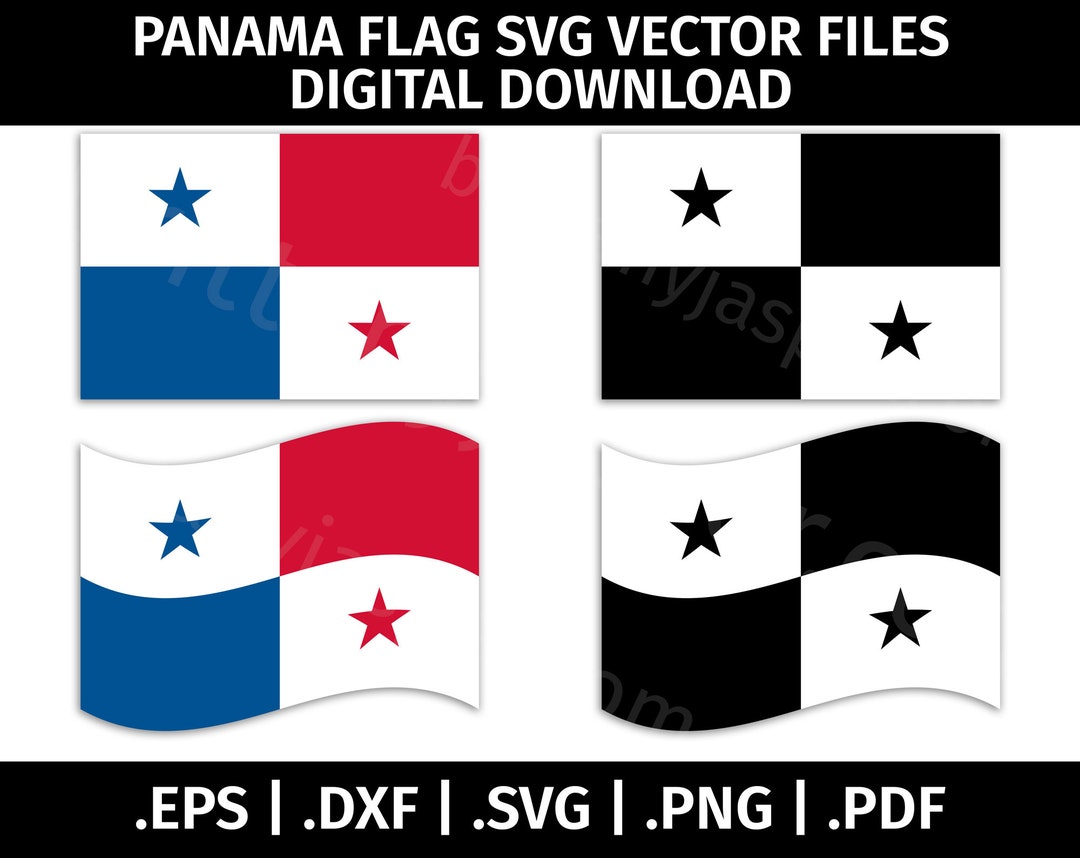 Panama Flag SVG Vector Clip Art Cut Files for Cricut - Etsy