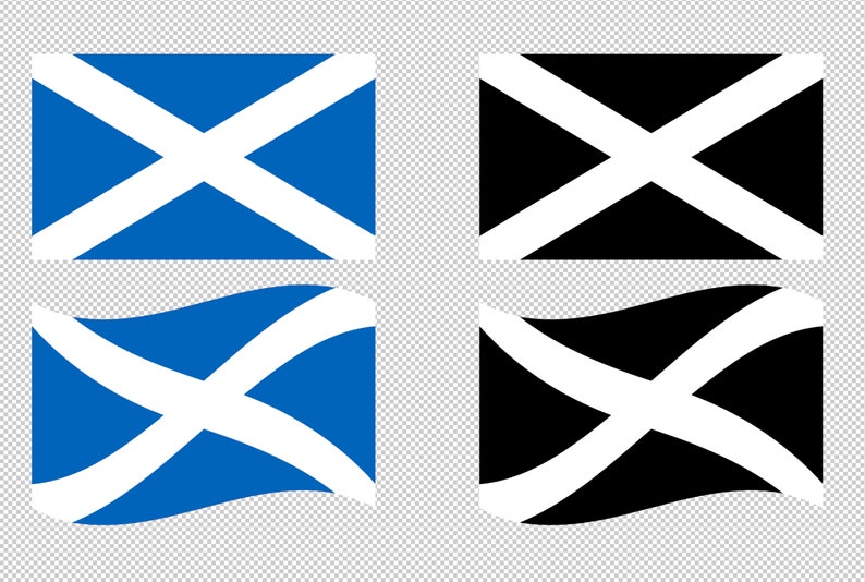 Scotland Flag SVG Vector Clip Art Cut Files for Cricut | Etsy