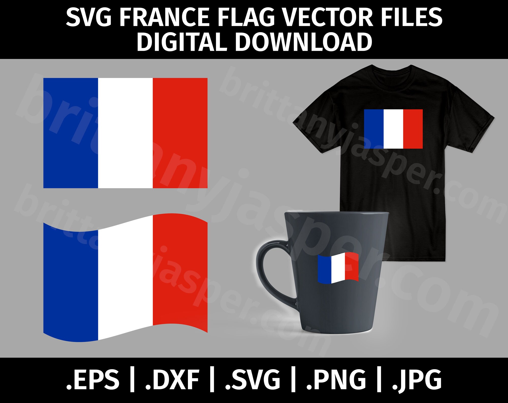 France Flag Outline