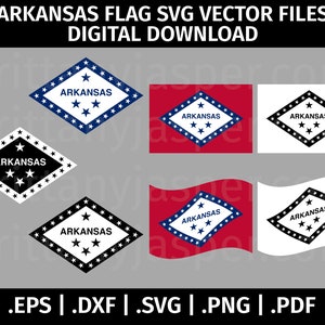 Arkansas State Flag SVG Vector Clip Art Cut Files for Cricut ...