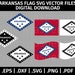 Arkansas State Flag SVG Vector Clip Art Cut Files for Cricut ...