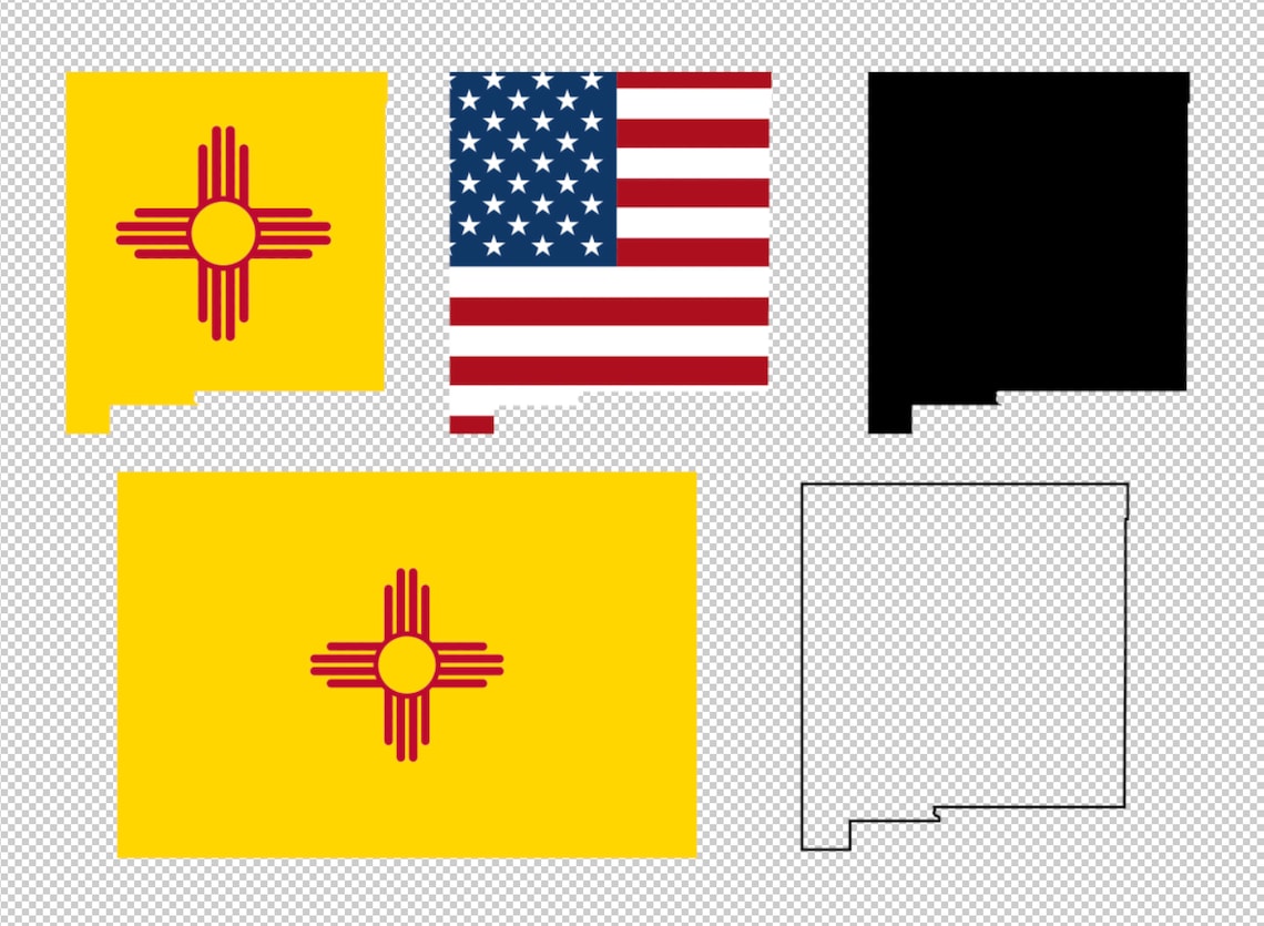 New Mexico State Flag SVG Vector Clip Art Cutting Files for - Etsy