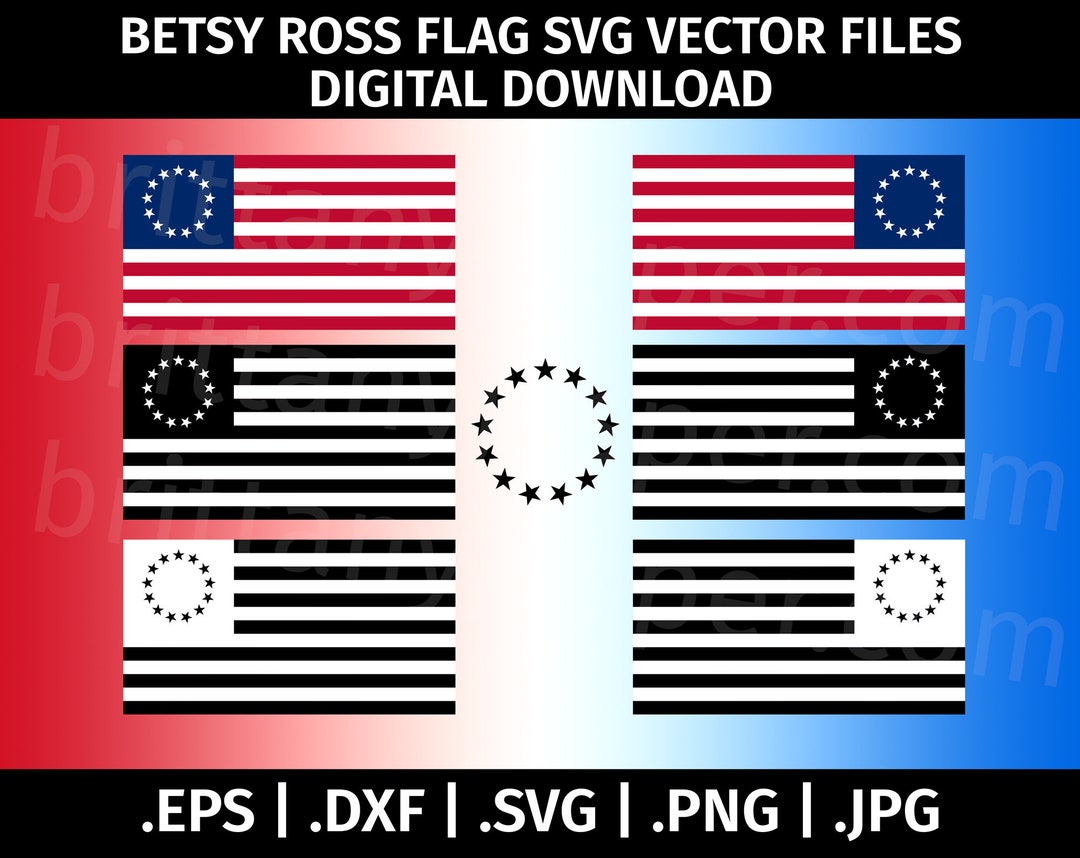 Betsy Ross Flag SVG Vector Clip Art - 1776 America Flag, United States ...