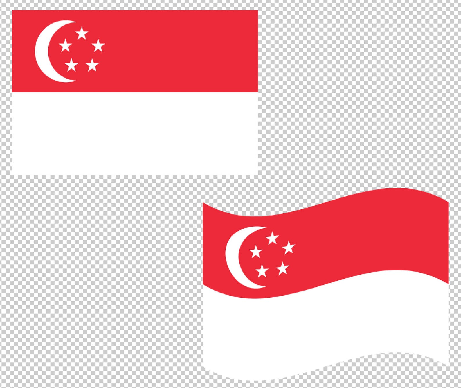 Singapore Flag SVG Vector Clip Art Cutting Files for Cricut - Etsy