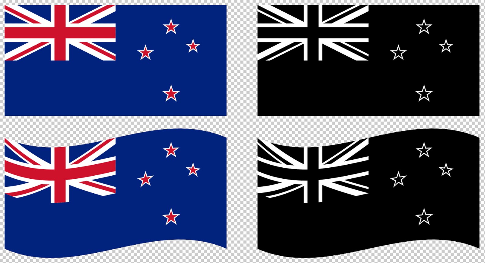 New Zealand Flag SVG Vector Clip Art Cutting Files for | Etsy