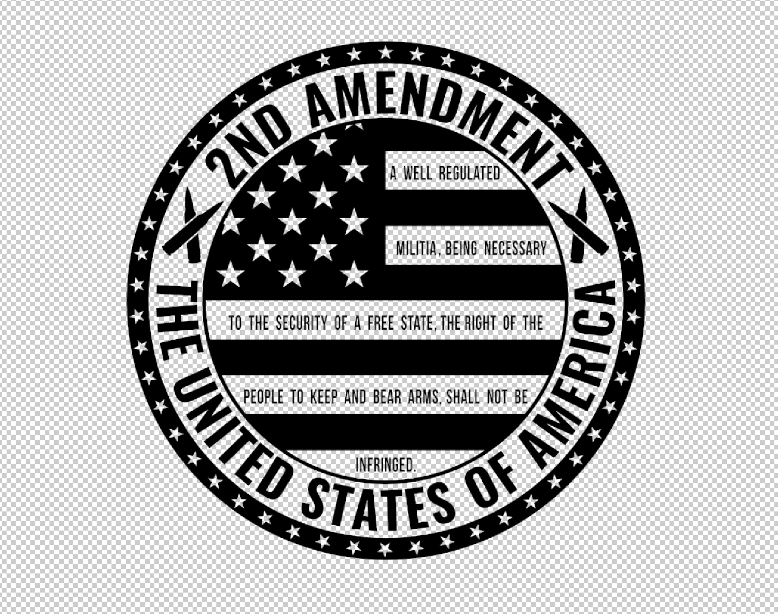 2nd Amendment SVG Design Vector Clip Art Cut Files for - Etsy