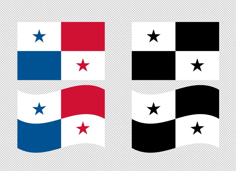 Panama Flag SVG Vector Clip Art Cut Files for Cricut - Etsy