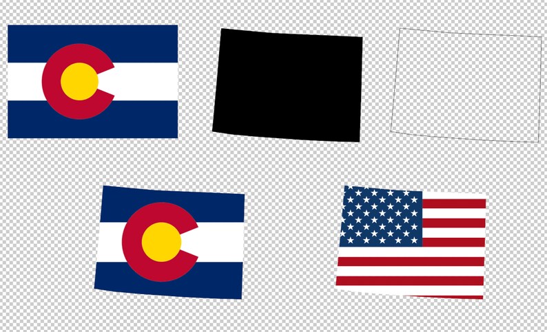 Colorado State Flag SVG Vector Clip Art Cutting Files for | Etsy