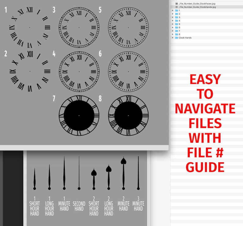 Roman Numeral Clock Faces SVG Vector Clip Art - Cut Files for Cricut ...