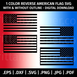 Reverse American Flag SVG United States of America Vector Clip Art Cut ...