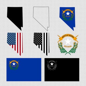 Nevada State Flag SVG Vector Clip Art - Cut Files for Cricut ...