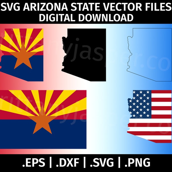 Arizona State Flag Svg - Etsy