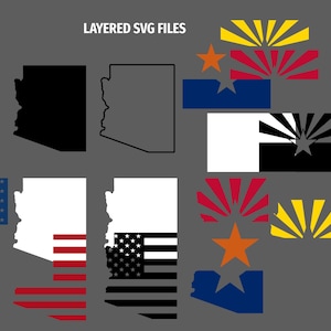 Arizona State Flag SVG Vector Clip Art - Cut Files for Cricut ...
