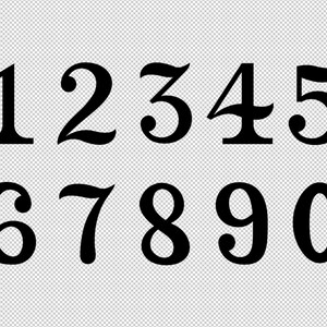Vintage Number SVG Vector Clip Art Cut Files for Cricut, Silhouette Eps ...
