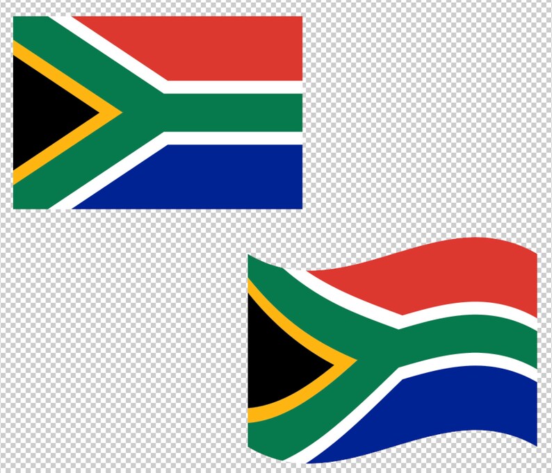 South Africa Flag SVG Vector Clip Art Cut Files for Cricut - Etsy