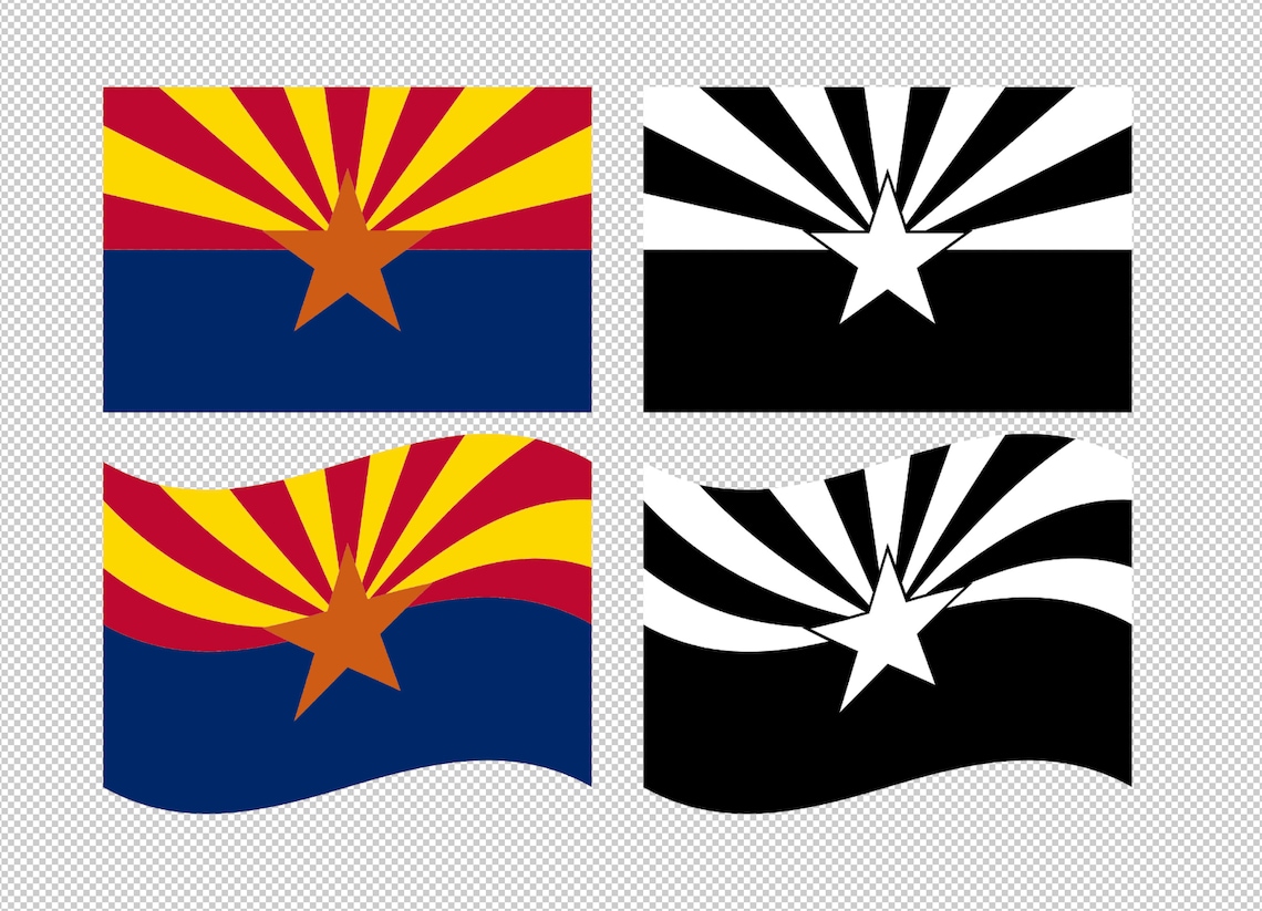 Arizona State Flag SVG Vector Clip Art Cut Files for Cricut - Etsy