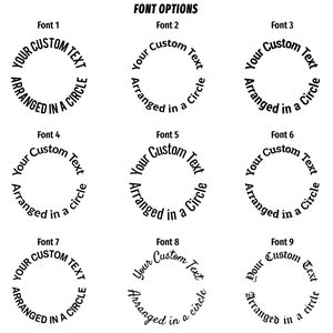 Custom Circle Text - Your Personalized Text Arranged in Circular Format ...