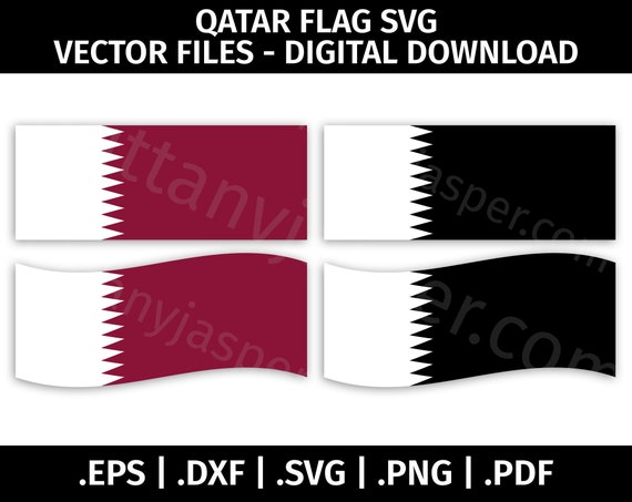 Qatar Flag SVG Vector Clip Art Cut Files for Cricut - Etsy