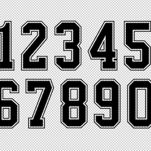 Jersey / Sports Number SVG Vector Clip Art - Cut Files for Cricut ...