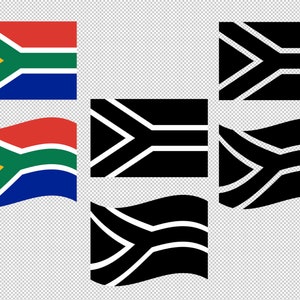 South Africa Flag SVG Vector Clip Art - Cut Files for Cricut ...