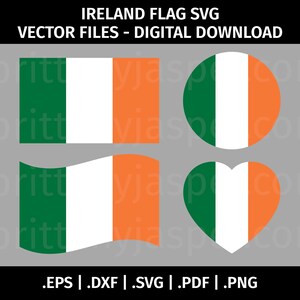 Ireland / Irish Flag SVG Vector Clip Art - Cut Files for Cricut ...