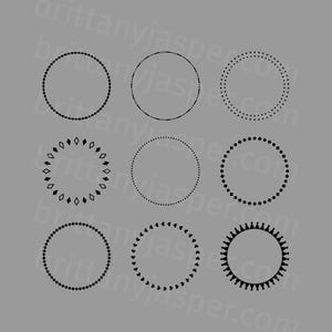 Circle Frames & Borders SVG Vector Clip Art Cut Files for Cricut ...