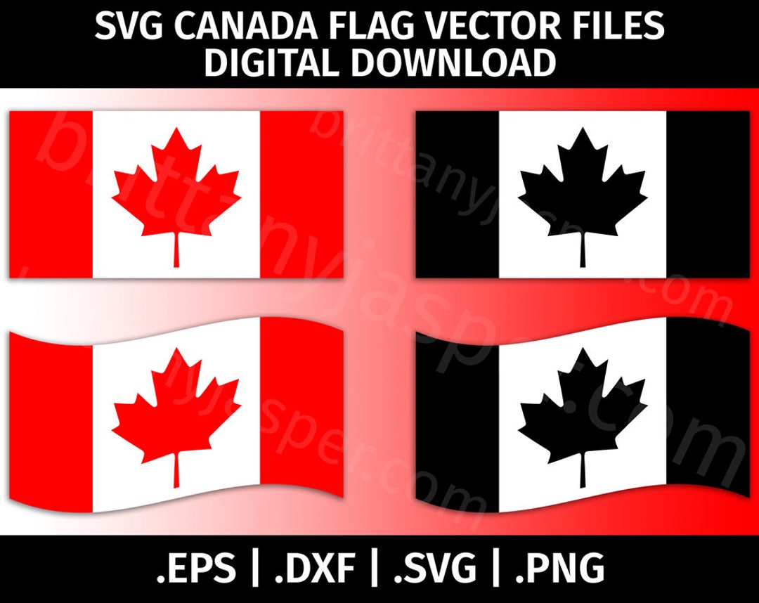 Canada Flag SVG Vector Clip Art Cutting Files for Cricut - Etsy
