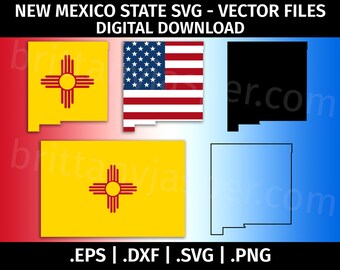 New Mexico Flag Art - Etsy