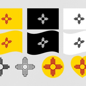 New Mexico State Flag Vector SVG - Cut Files for Cricut - Eps Dxf Svg ...