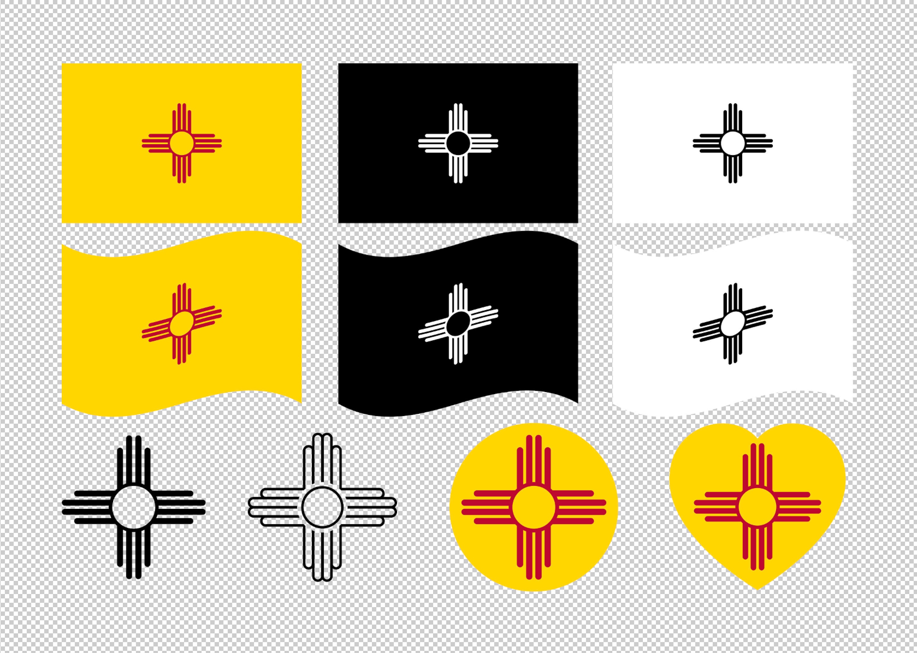 New Mexico State Flag Vector SVG - Cut Files for Cricut - Eps Dxf Svg ...