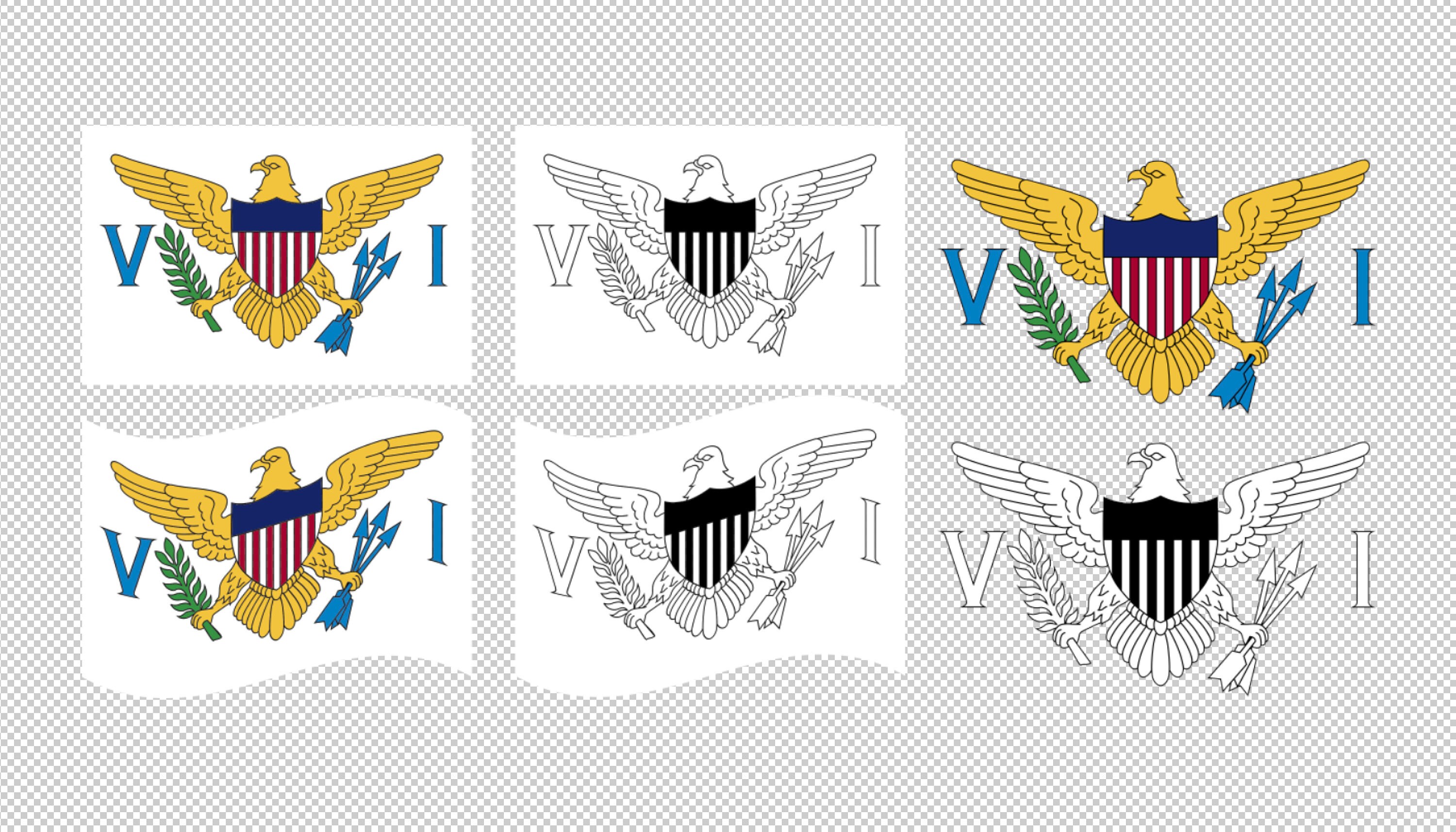US Virgin Islands Flag SVG Vector Clip Art - Cut Files for Cricut - Eps ...