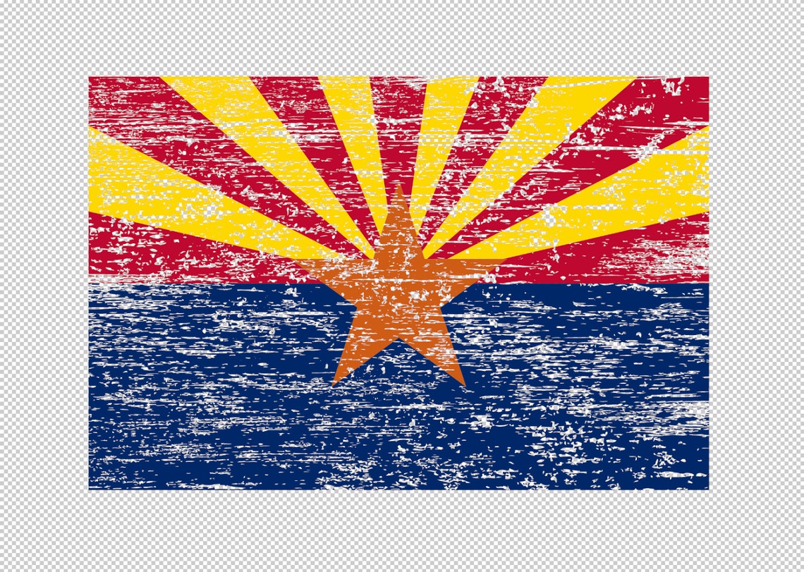 Distressed Arizona Flag SVG Design Clip Art Vector Graphic - Etsy