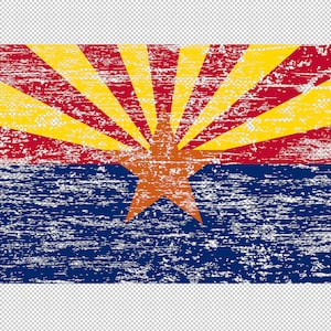 Distressed Arizona Flag SVG Design Clip Art Vector Graphic Eps Dxf Svg ...