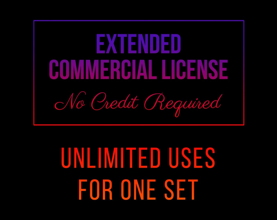 Extended Commercial License for 1 Design Set Unlimited Uses per Company ...