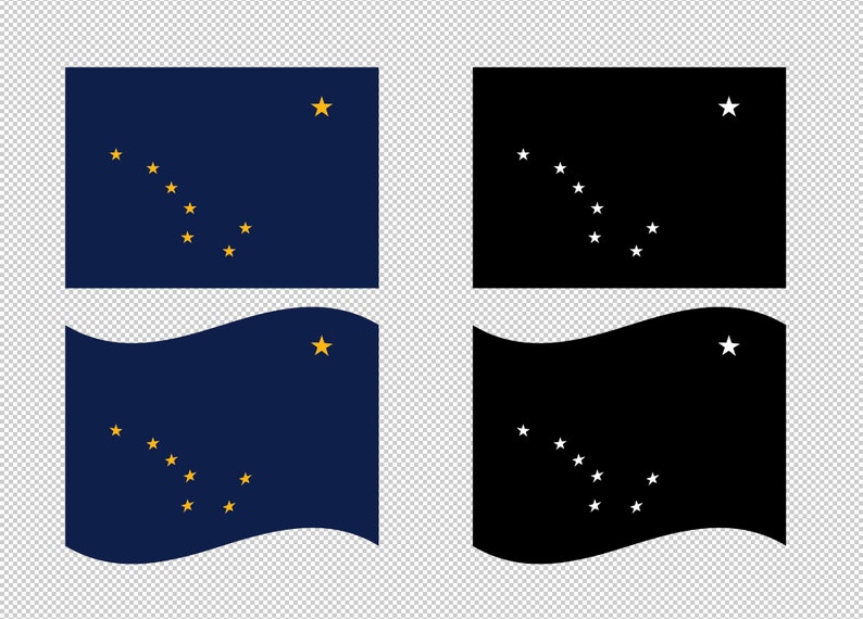 Alaska State Flag SVG Vector Clip Art Cut Files for Cricut - Etsy