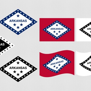 Arkansas State Flag SVG Vector Clip Art Cut Files for Cricut ...