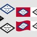 Arkansas State Flag SVG Vector Clip Art Cut Files for Cricut ...