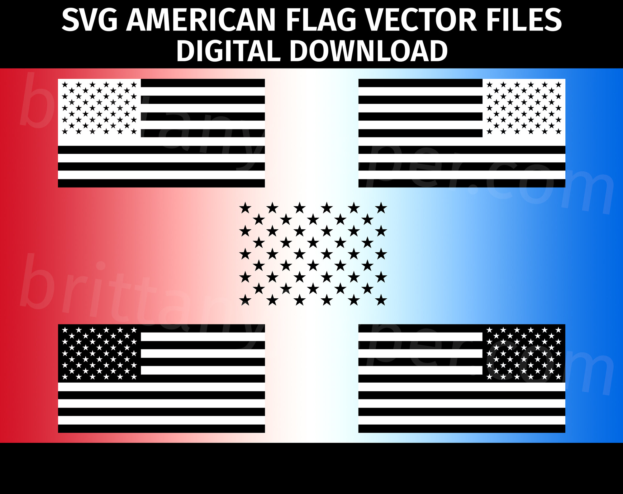 American Flag Clip Art Vector