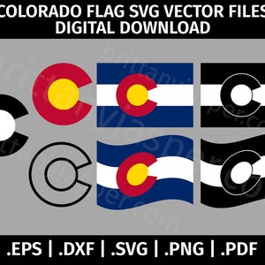 Colorado State Flag SVG Vector Clip Art Cut Files for Cricut ...